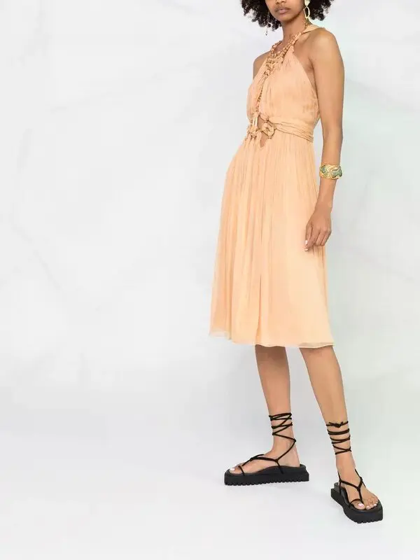 Alberta Ferretti Embellished Knee-length Dress