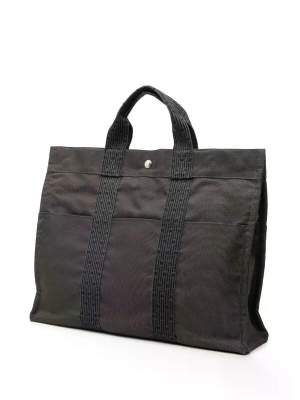 Hermès Canvas Herline Mm Tote Bag - Grey