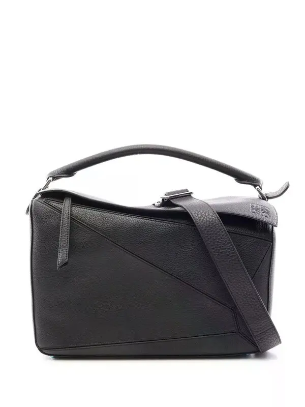 Loewe Large Calfskin Puzzle Satchel - Black
