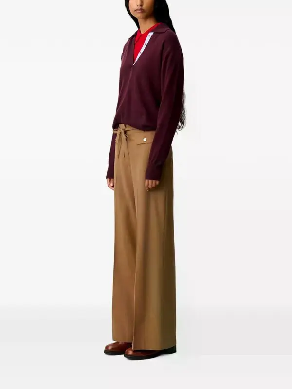 Claudie Pierlot Wool And Cashmere Jumper With Embroidered Logo