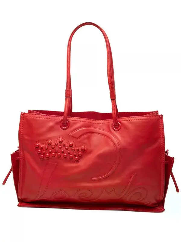 Loewe 2006 Studded Leather Crown Tote Bag