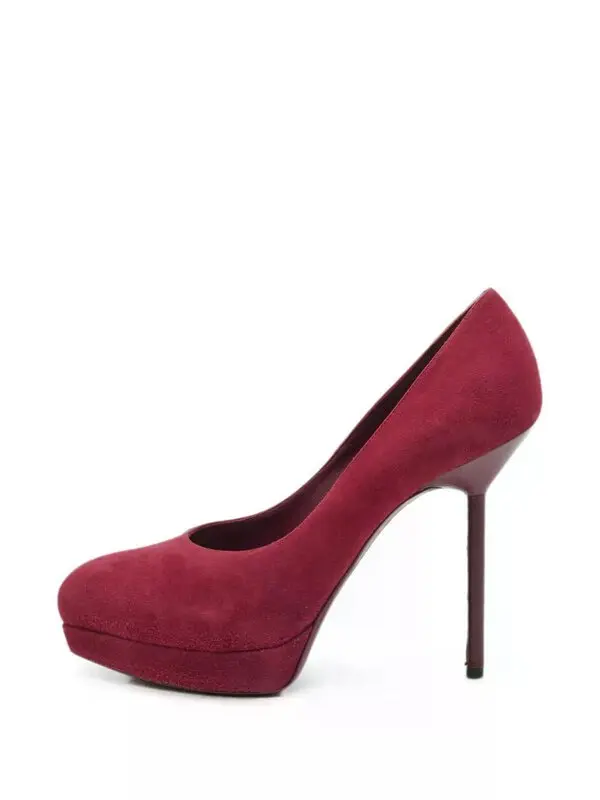 Saint Laurent Suede Platform Pumps