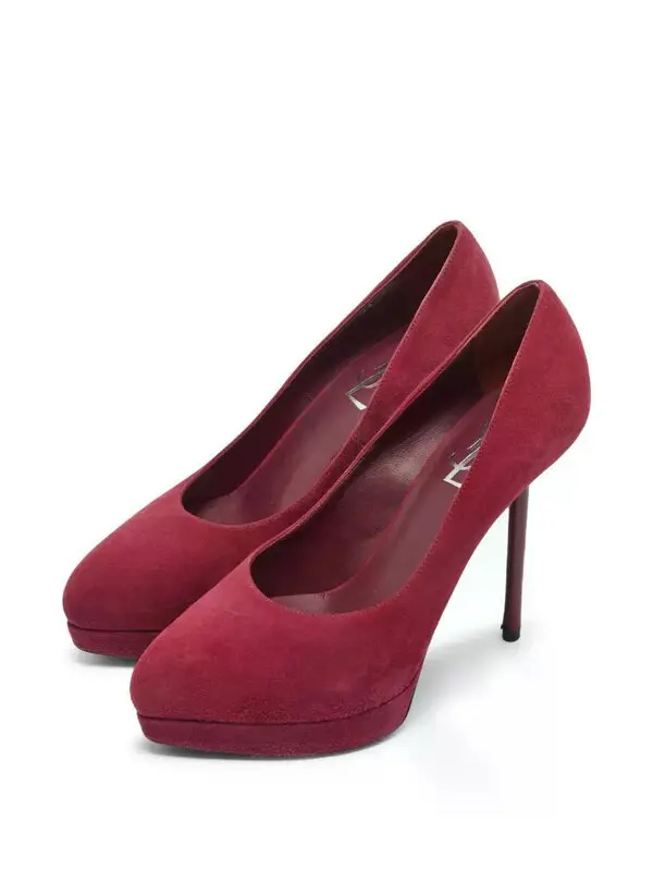 Saint Laurent Suede Platform Pumps