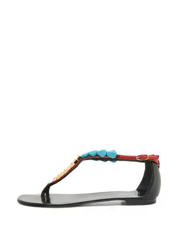 GIUSEPPE ZANOTTI Beaded Flat Sandals