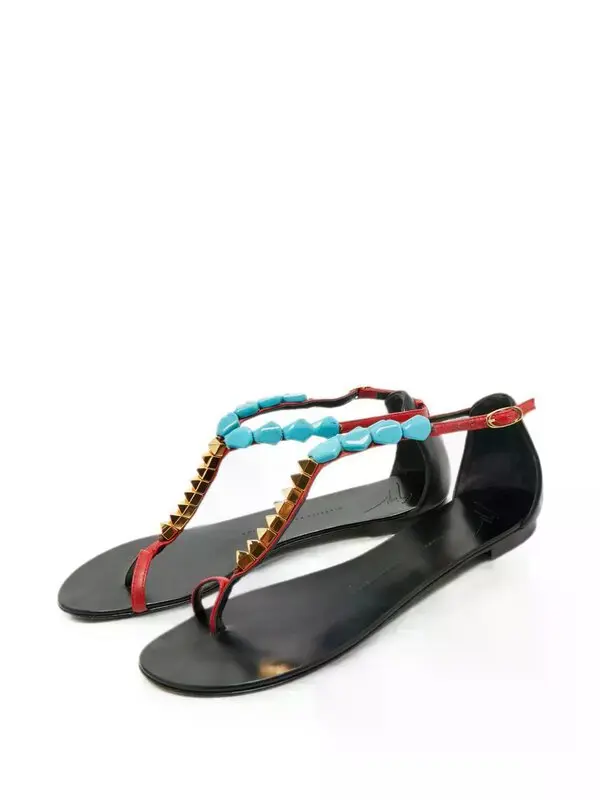 GIUSEPPE ZANOTTI Beaded Flat Sandals