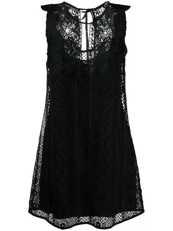 Alberta Ferretti Embroidered Lace Knee-length Dress