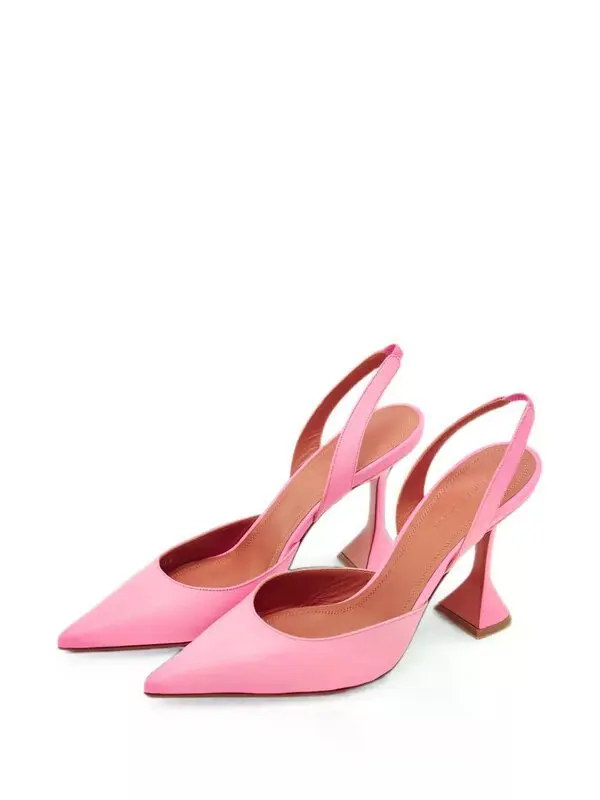 Amina Muaddi Holli Slingback Pumps - Pink