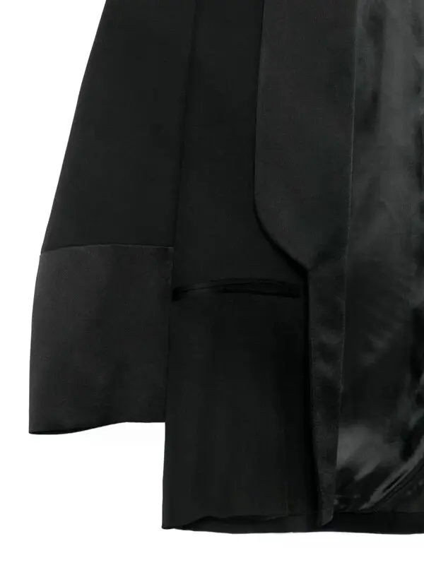 SIMONA CORSELLINI Satin-trim Shawl-lapel Blazer