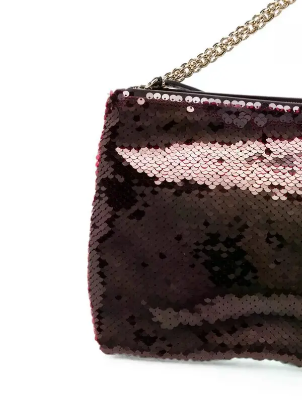 JIMMY CHOO Callie Sequin-embellished Clutch Bag - Red
