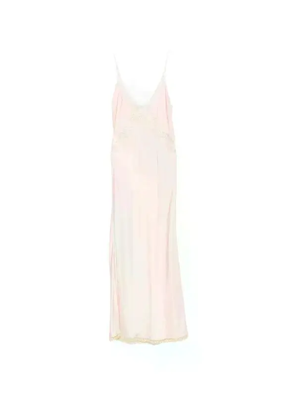 FORTE_FORTE Floral Lace Trim Slip Dress - Pink