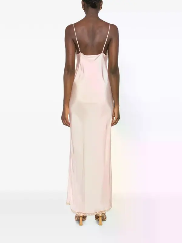 FORTE_FORTE Floral Lace Trim Slip Dress
