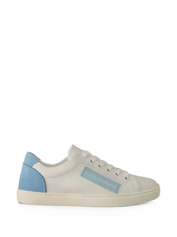 Dolce & Gabbana Logo Patch Leather Sneakers