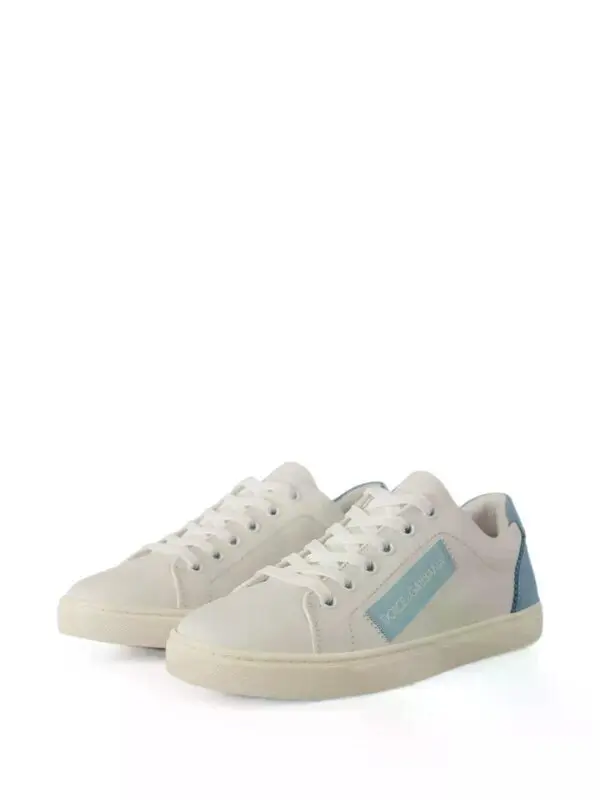 Dolce & Gabbana Logo Patch Leather Sneakers
