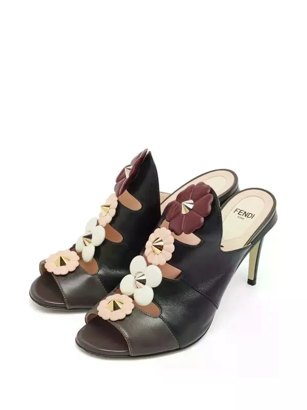 Fendi Flowerland Cut-out Stiletto Sandals