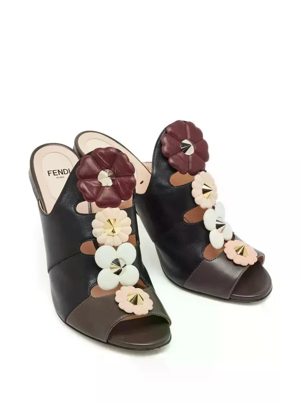 Fendi Flowerland Cut-out Stiletto Sandals