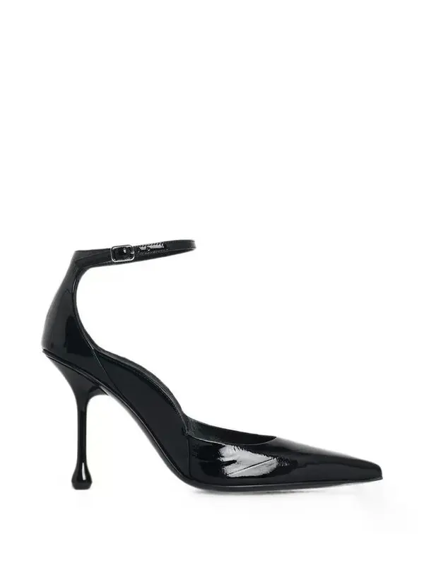 JIMMY CHOO Quinci Patent Finish Pumps - Black