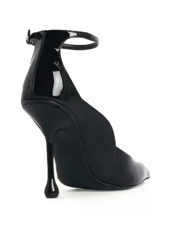 JIMMY CHOO Quinci Patent Finish Pumps - Black