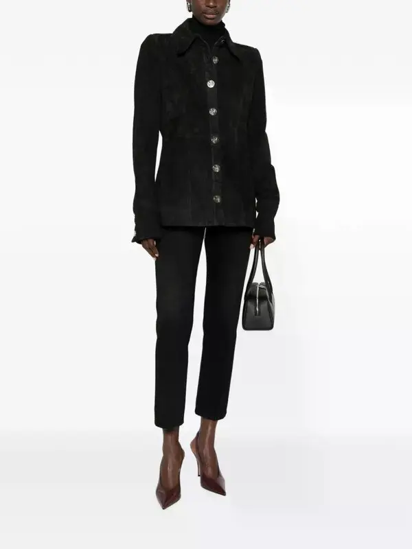 Galvan Suede Pointed Collar Jacket