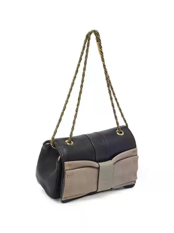 Chloé June Bow Shoulder Bag - Black
