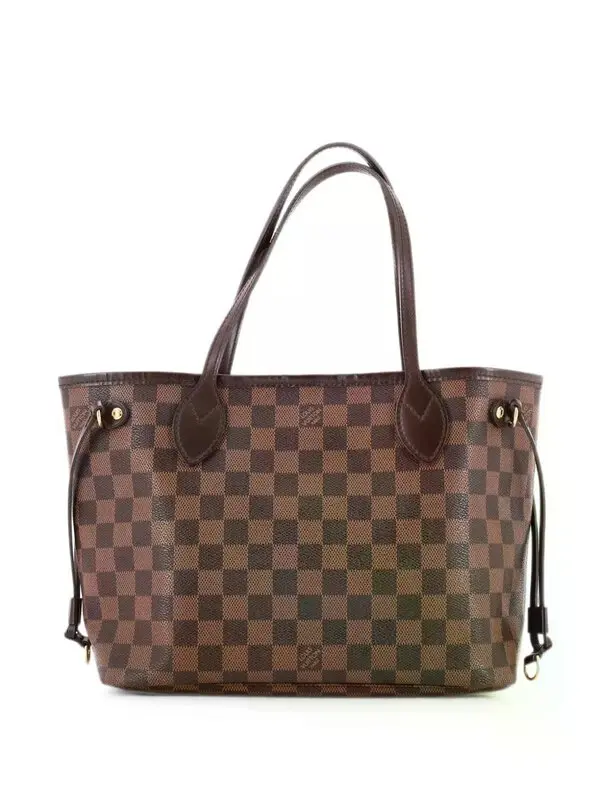 LOUIS VUITTON Neverfull Damier Pm Tote Bag - Brown