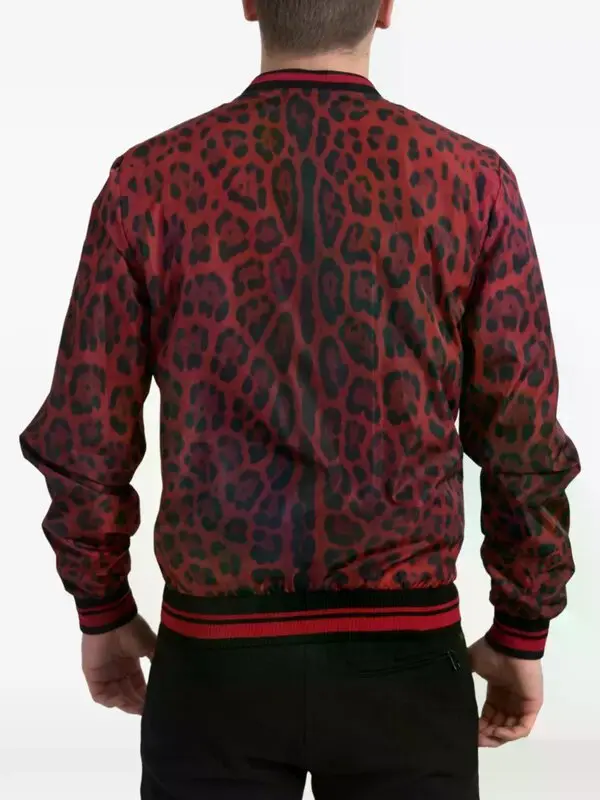 Dolce & Gabbana Leopard Print Bomber Jacket