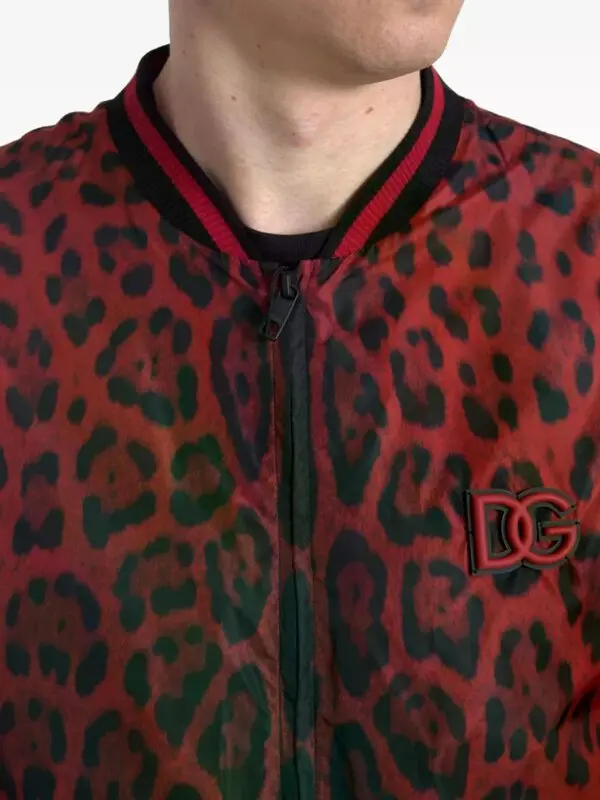 Dolce & Gabbana Leopard Print Bomber Jacket