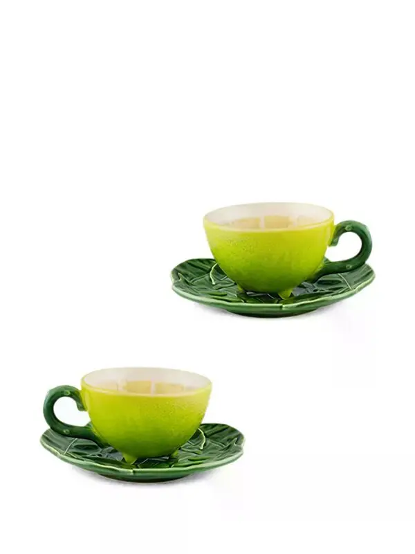 BORDALLO PINHEIRO Lemon-motif Saucer Set - Yellow