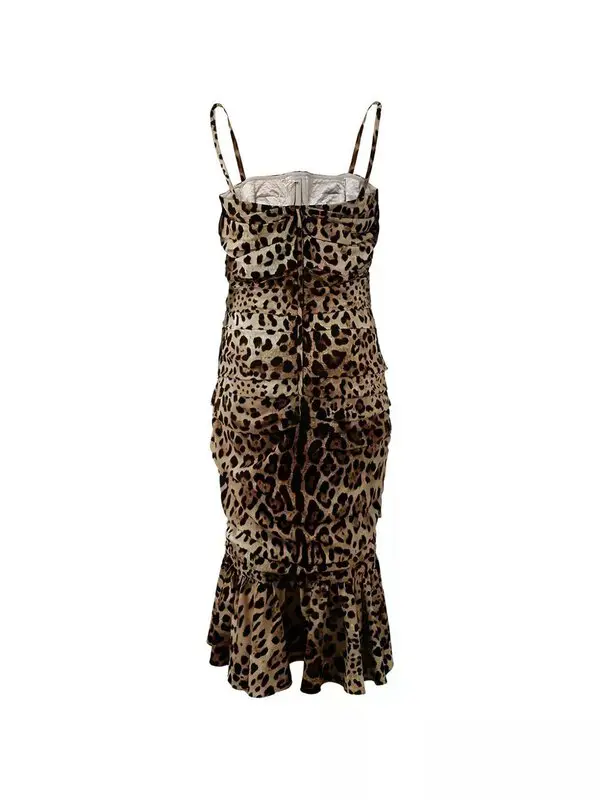 Dolce & Gabbana Leopard-print Ruched Dress