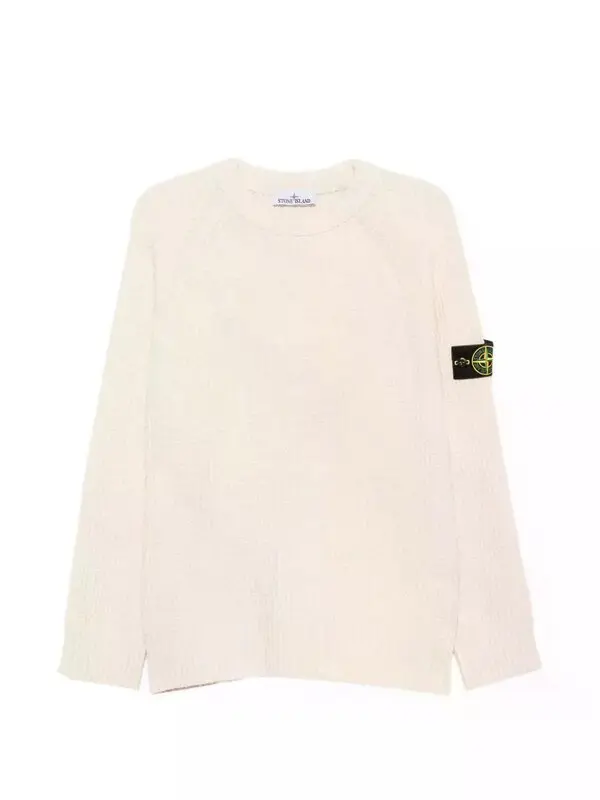Stone Island Long Sleeve Crew Neck Sweater - Neutrals