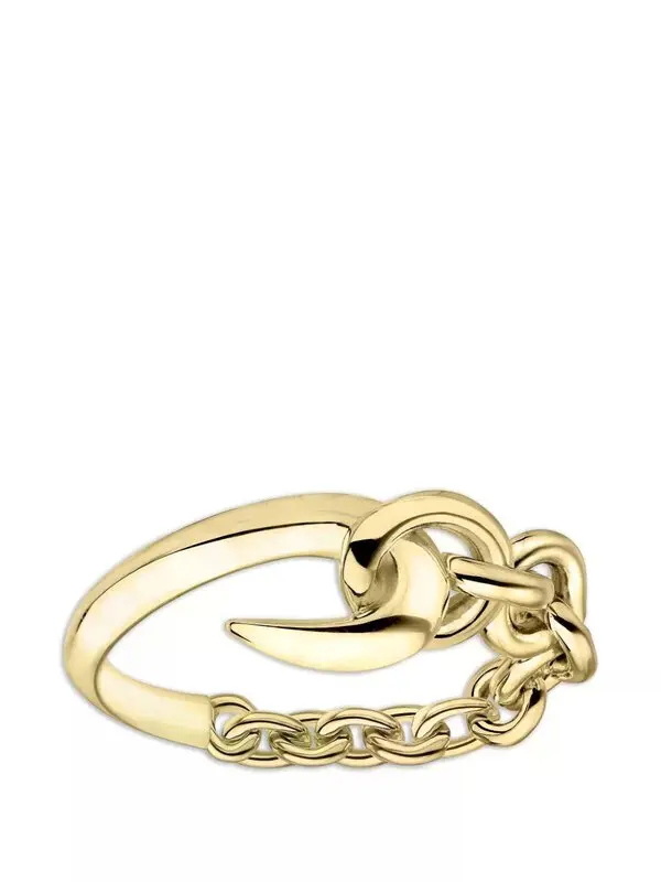 SHAUN LEANE Hook Chain Ring - Gold