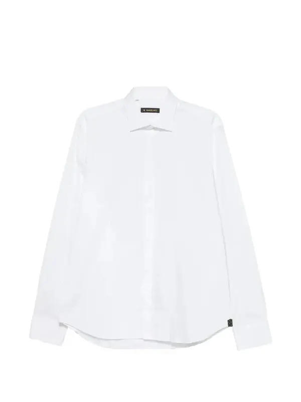 MANUEL RITZ Logo-patch Spread-collar Shirt
