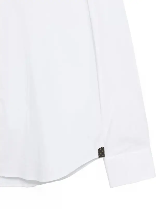 MANUEL RITZ Logo-patch Spread-collar Shirt