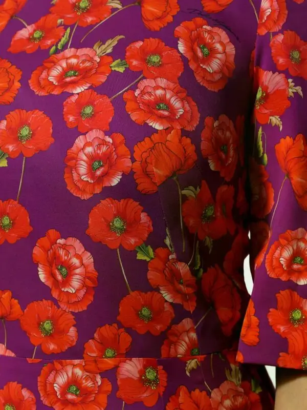 Dolce & Gabbana Floral Print Silk Dress