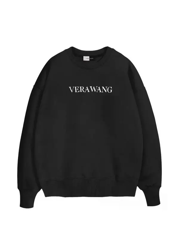 Vera Wang Logo Print Cotton Sweatshirt
