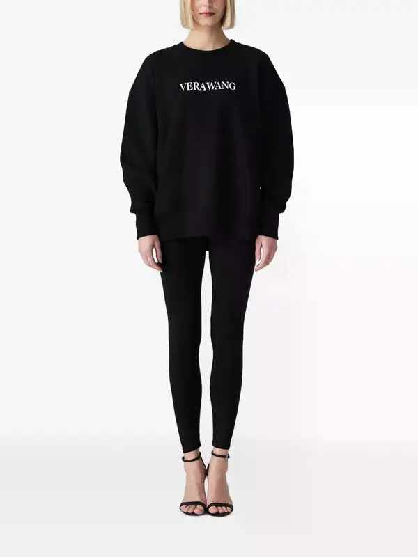 Vera Wang Logo Print Cotton Sweatshirt