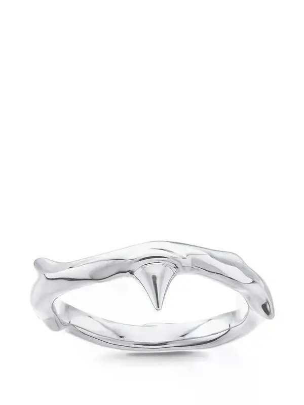 SHAUN LEANE Rose Thorn Ring In Sterling