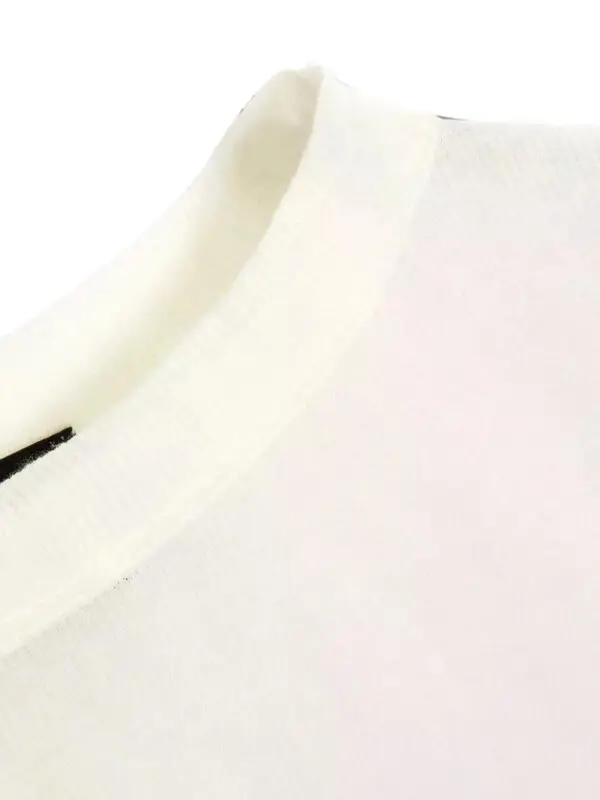 Vera Wang Ribbed Long-sleeve Cotton T-shirt
