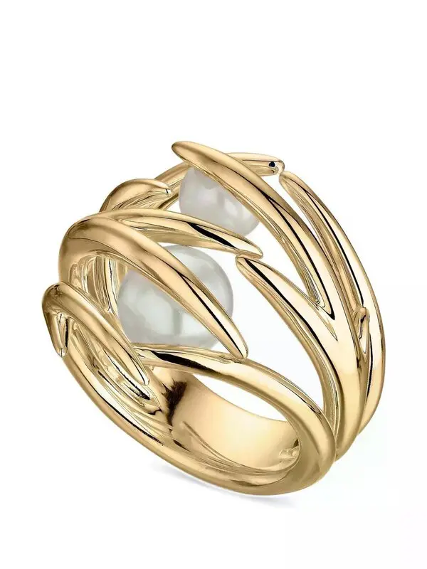 SHAUN LEANE Hook Freshwater Pearl Ring - Gold