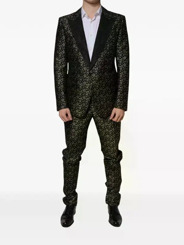Dolce & Gabbana Sicilia Star-jacquard Suit - Black