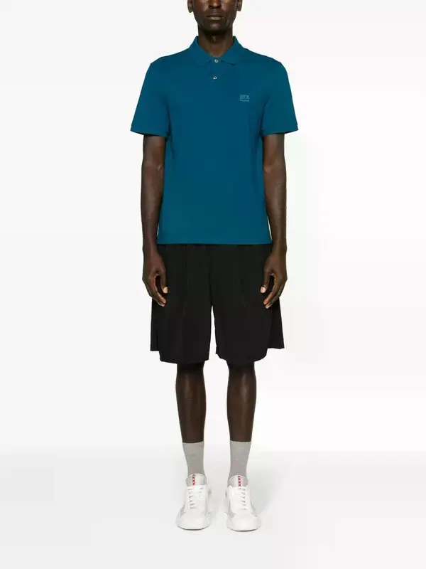 C.P. COMPANY Logo-patch Cotton Polo Shirt