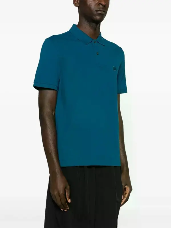 C.P. COMPANY Logo-patch Cotton Polo Shirt