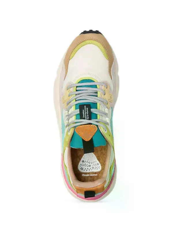 FLOWER MOUNTAIN Yamano 3 Paneled Sneakers - Neutrals