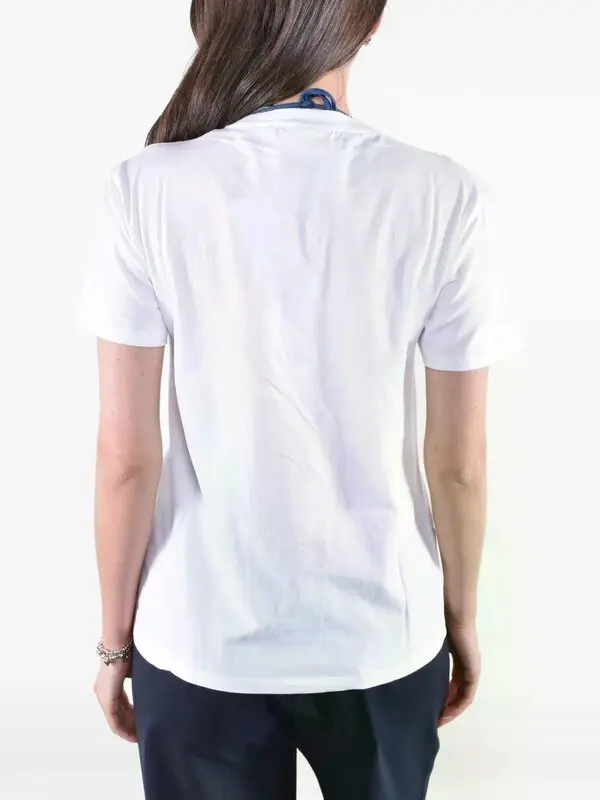 MC2 SAINT BARTH Embroidered Slogan T-shirt - White