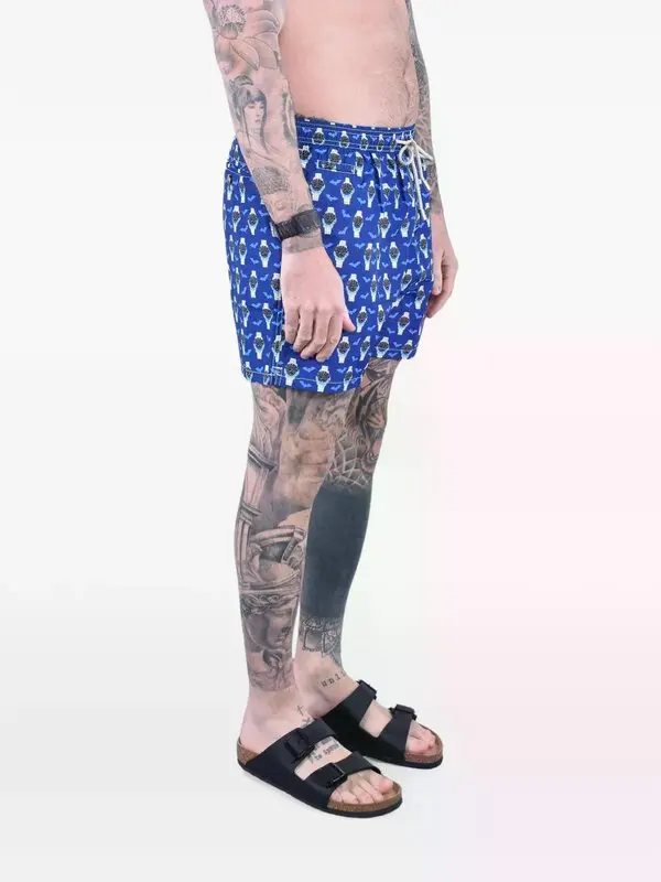MC2 SAINT BARTH Lighting Micro Watch-print Swim Shorts