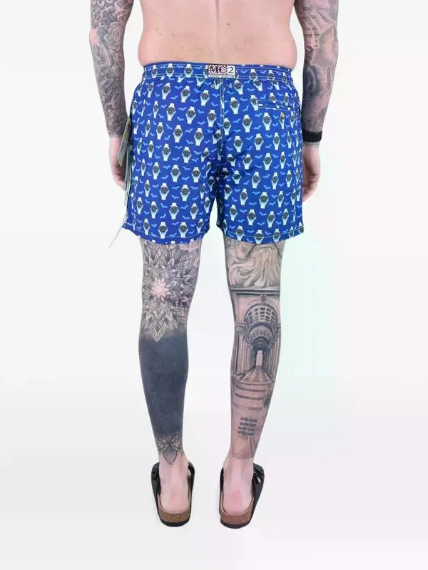 MC2 SAINT BARTH Lighting Micro Watch-print Swim Shorts