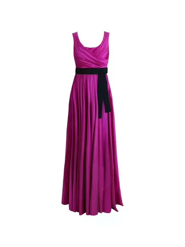 Dolce & Gabbana Sleeveless Maxi Dress With Contrast Belt