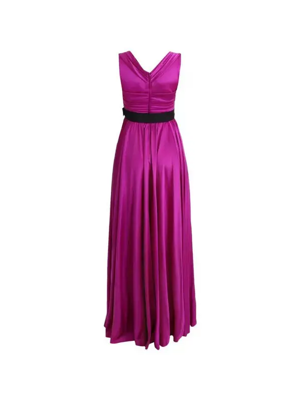 Dolce & Gabbana Sleeveless Maxi Dress With Contrast Belt