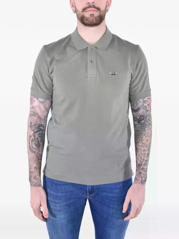 C.P. COMPANY Logo-patch Polo Shirt