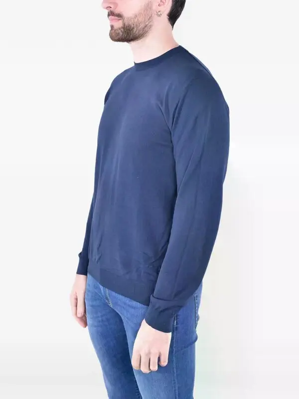 BLAUER. Cotton Crew Neck Sweater