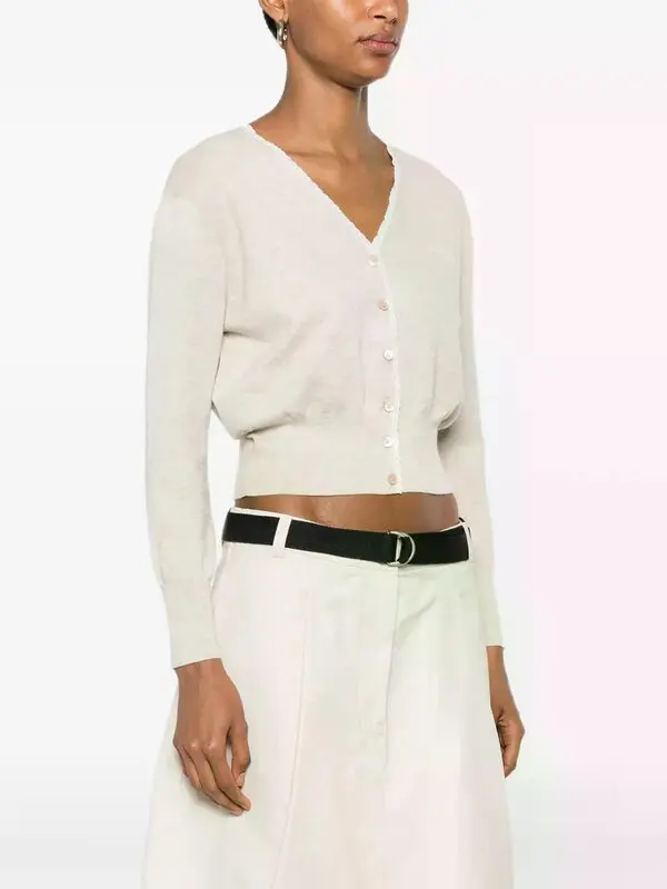 Miu Miu Lace-trim Cropped Cardigan